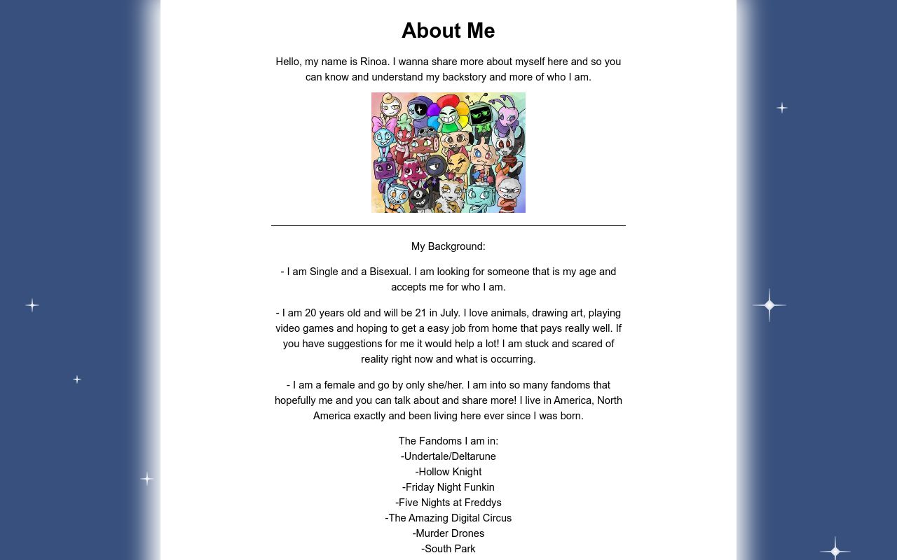 My About Me Card!